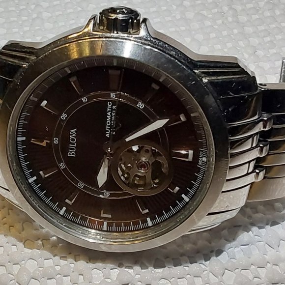 Bulova | Accessories | Bulova C877644 Automatic Stainless Steel Leather ...